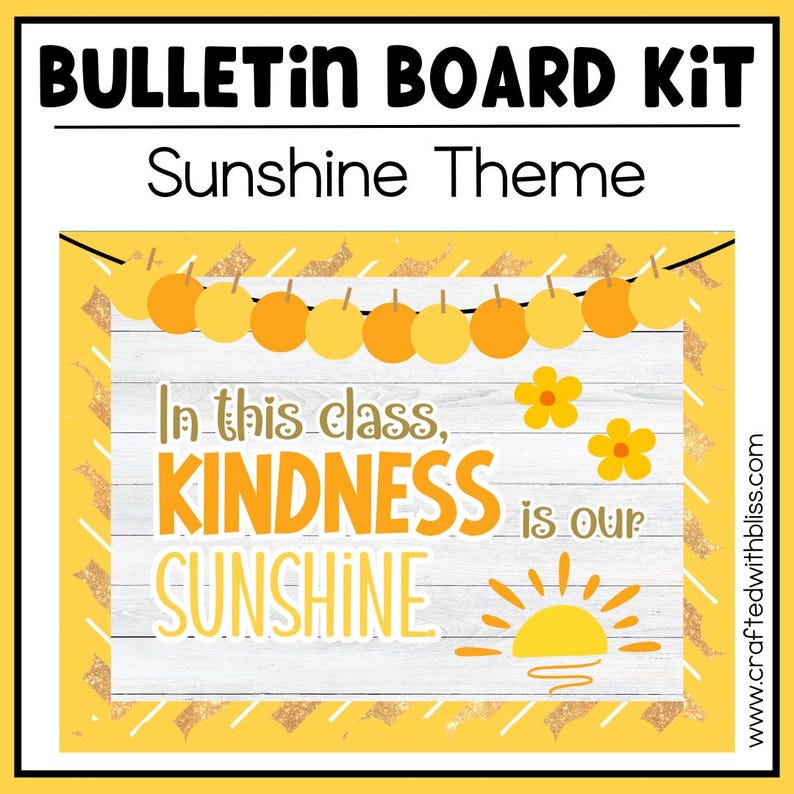 Kindness Hello Sunshine Bulletin Board Kit - Etsy