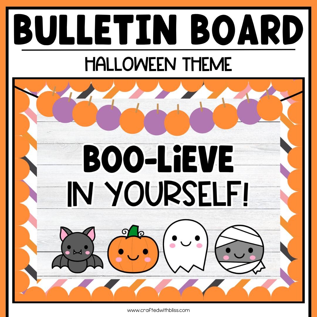Halloween Bulletin Board Kit Ghost Boo - Etsy