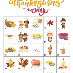 50 Thanksgiving Bingo Cards 5x5 Thanksgiving Bingo Game - Etsy