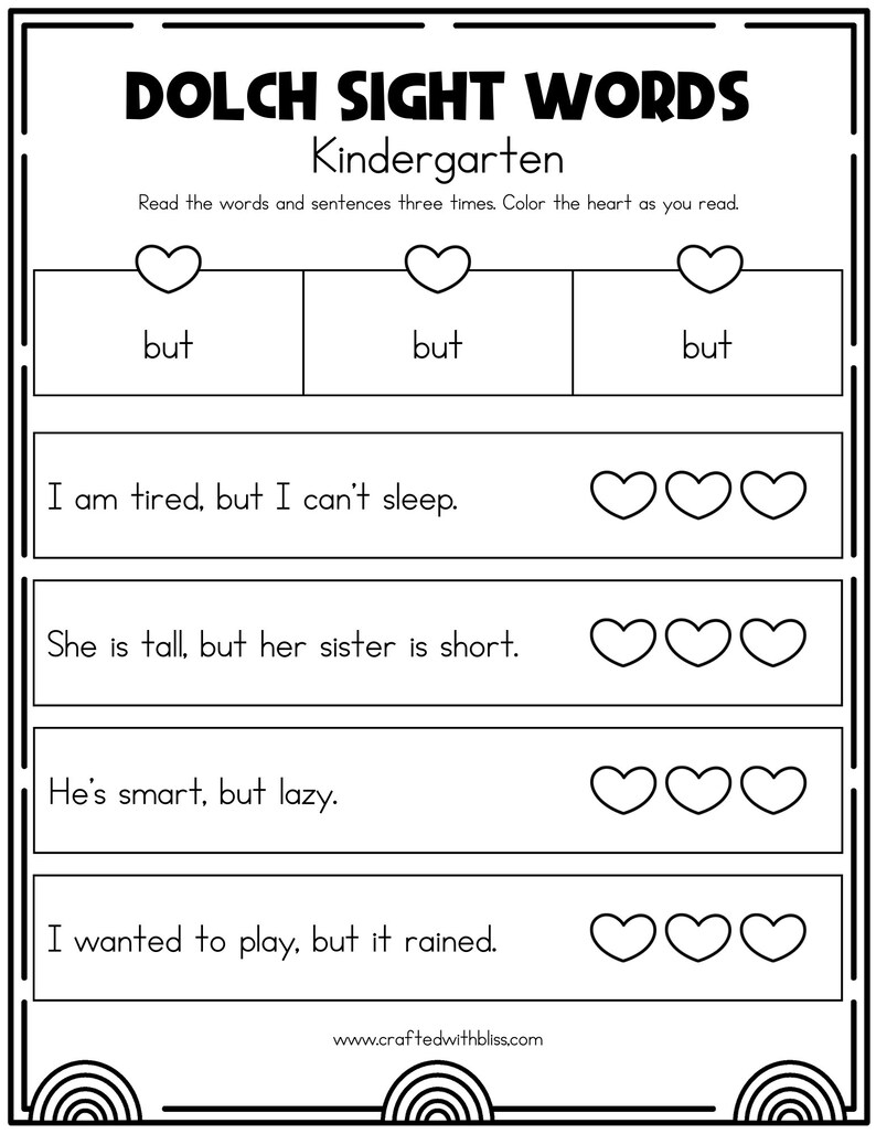 Kindergarten Dolch Sight Words Fluency Sentences Morning Work Center - Etsy