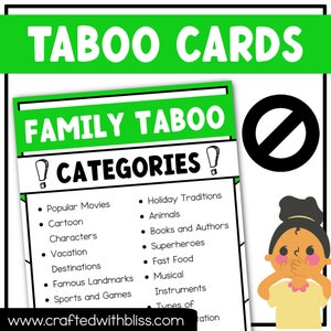 Family Reunion Taboo Game 150 Cards Reunion Party Party Game Night ...