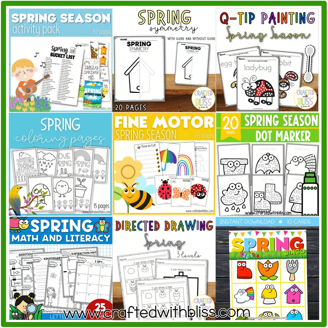 April Preschool-kindergarten Bundle, Easter Spring Kindergarten ...