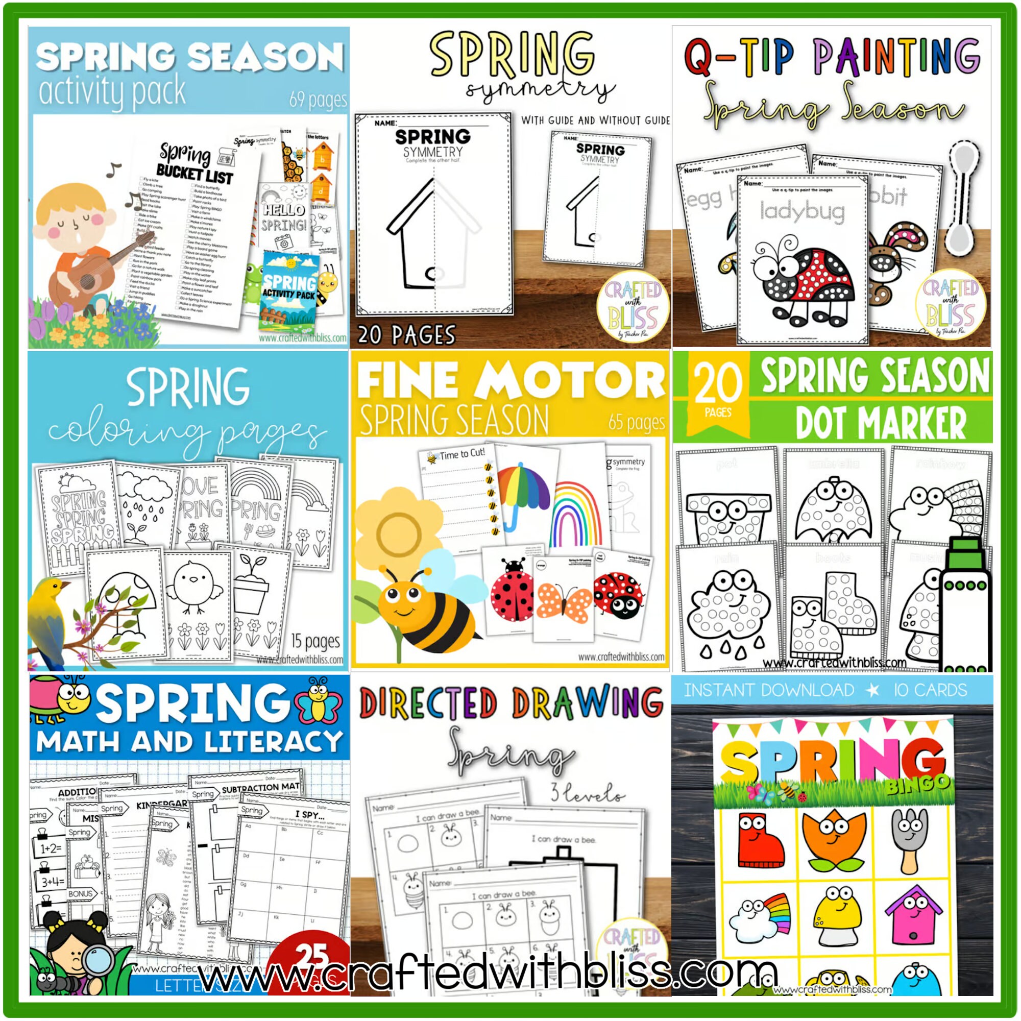 April Preschool-kindergarten Bundle, Easter Spring Kindergarten ...
