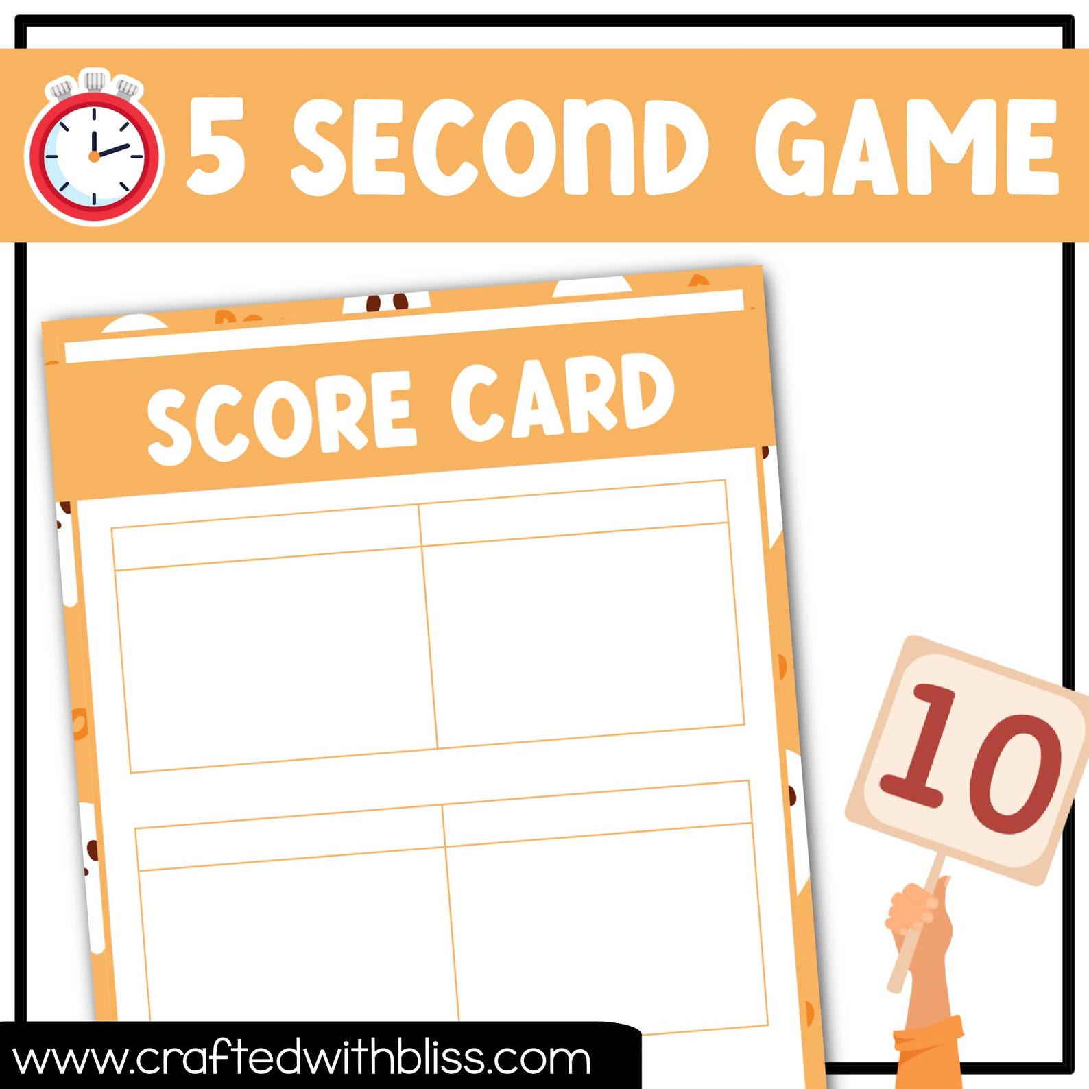 Halloween Party Theme 5 Second Game 50 Cards Fun Friday Ice Breaker ...