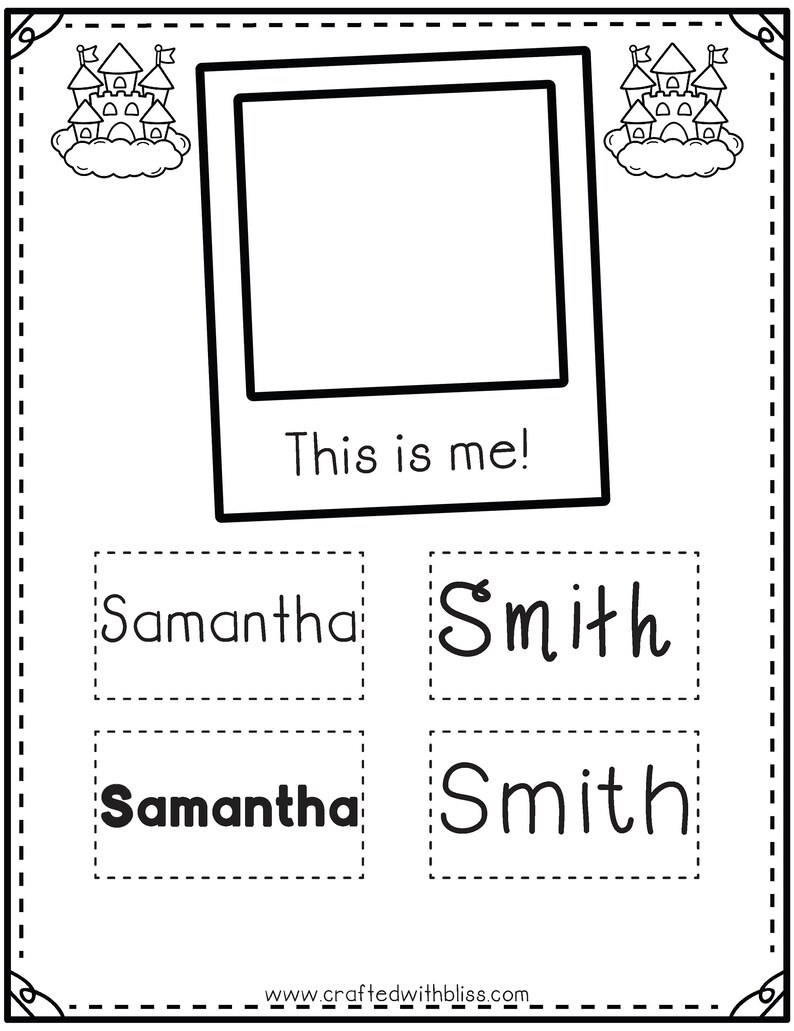 Editable Name Practice Printable Magical Theme - Etsy