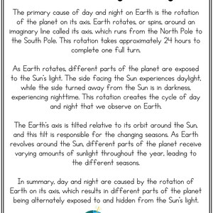 Sun, Moon & Stars Day and Night Science K-2 Worksheet Activity 2 Week ...