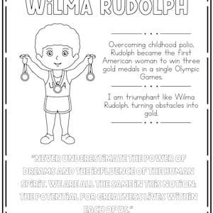 Black History Coloring Pages and Poster Bulletin Board February Theme ...