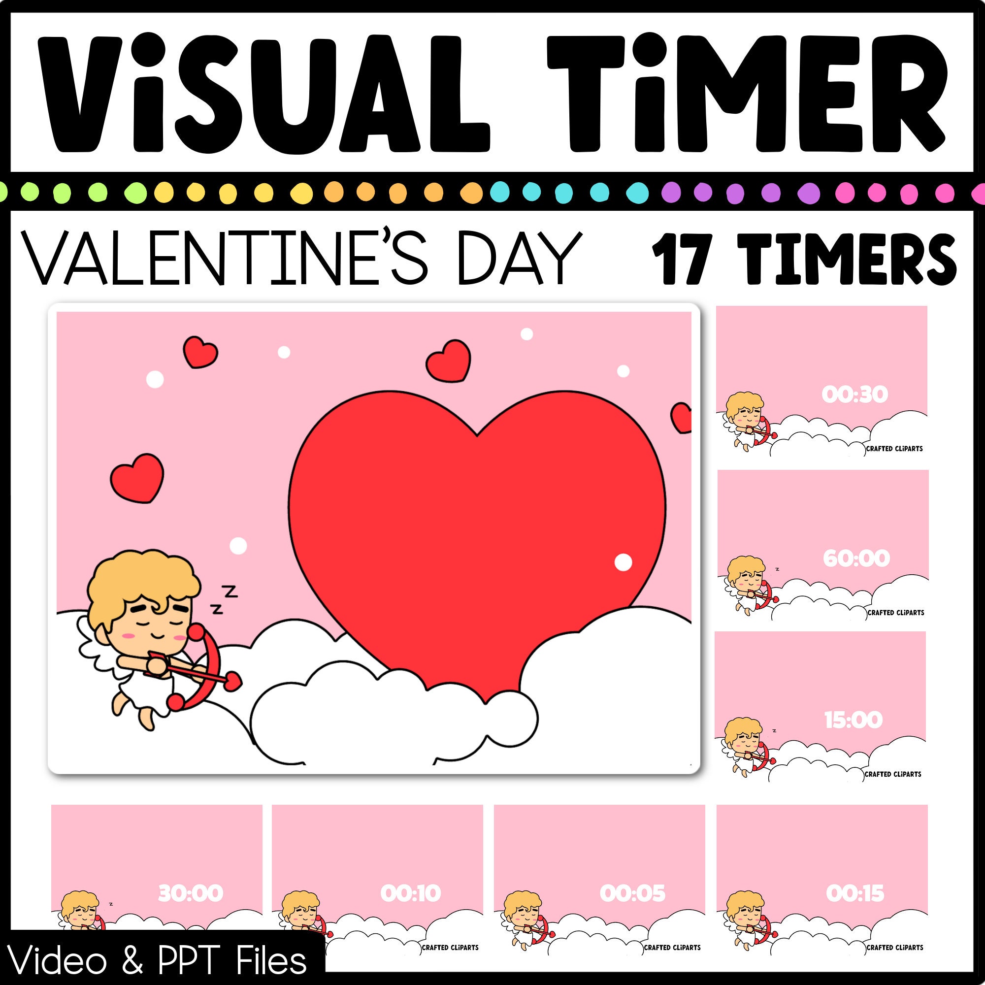 Valentine's Day Visual Timer Classroom Management Tool Transition ...