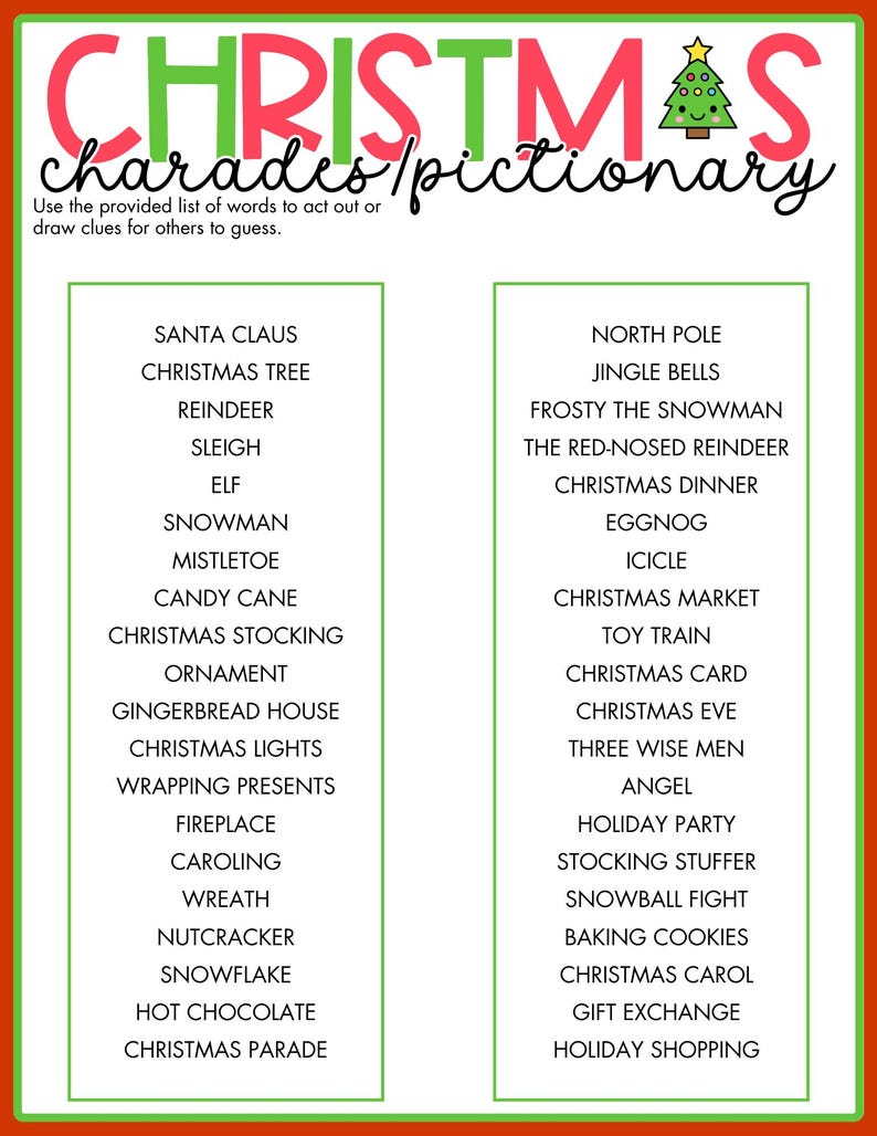 Christmas Party Games Bundle Printable Christmas Games for All Ages ...
