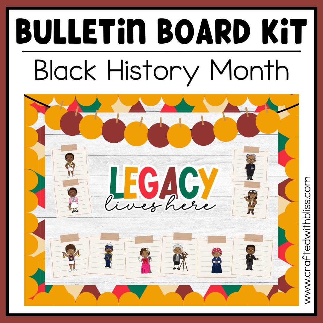 Black History Month Theme Bulletin Board Kit - Etsy