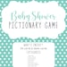 The Ultimate Baby Shower Pictionary Game - 64 Cards | Ice Breaker Games ...