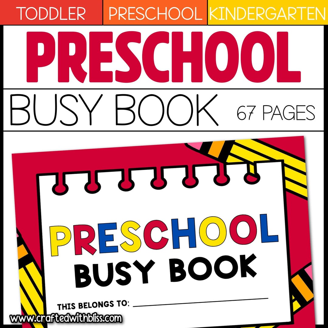 Preschool Busy Book Binder Quiet Adapted Book Learning Folder Center ...