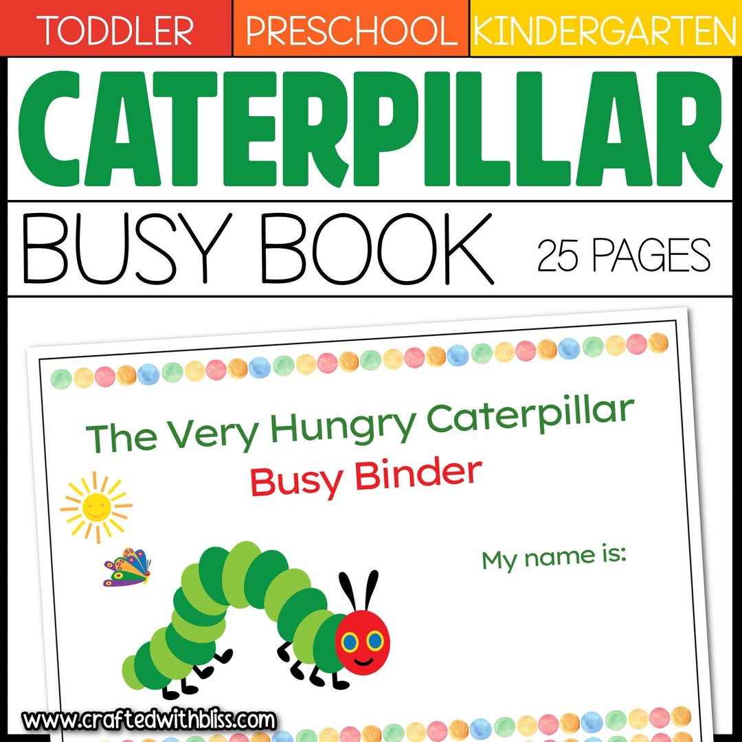 The Very Hungry Caterpillar Busy Book Binder Quiet Adapted Book ...