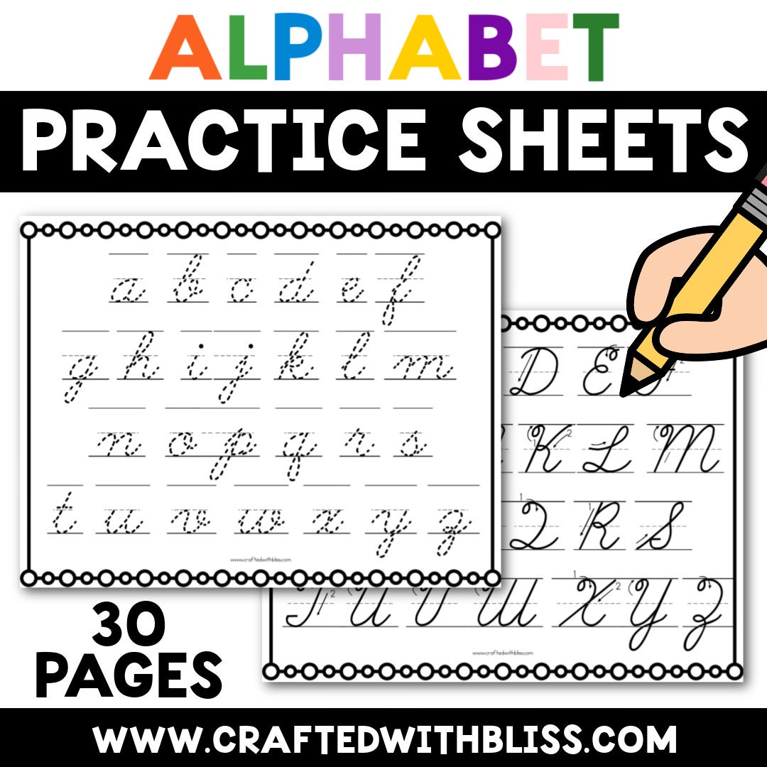 30 Alphabet Tracing Activities: Trace, Q-tip, Cursive, Write Worksheets ...