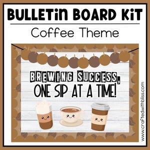 Coffee Theme Brewing Bulletin Board Kit - Etsy