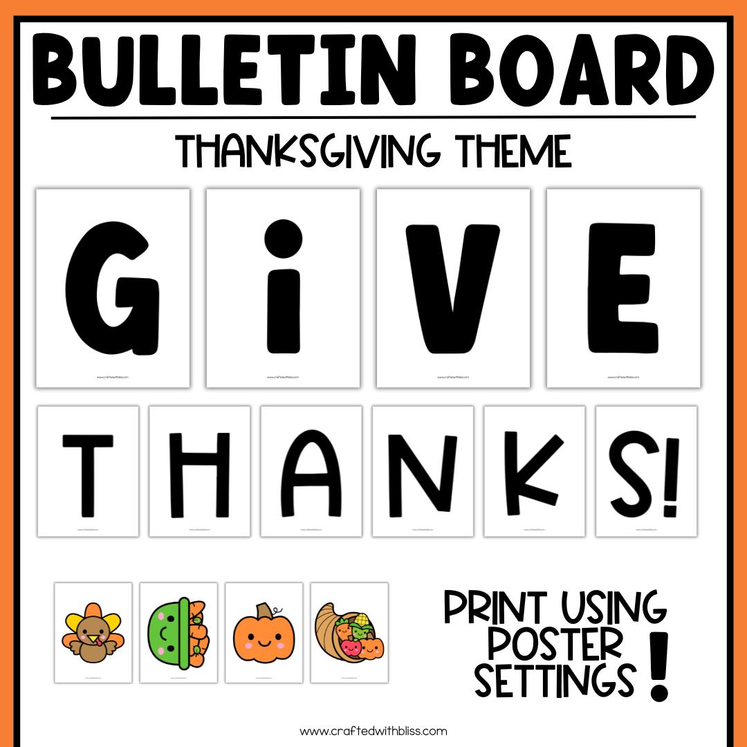 Thanksgiving Bulletin Board Kit - Etsy