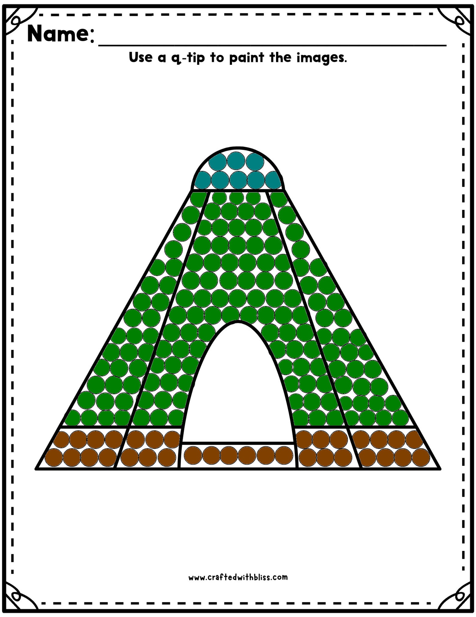 Q-tip Painting Camping Craft - Etsy