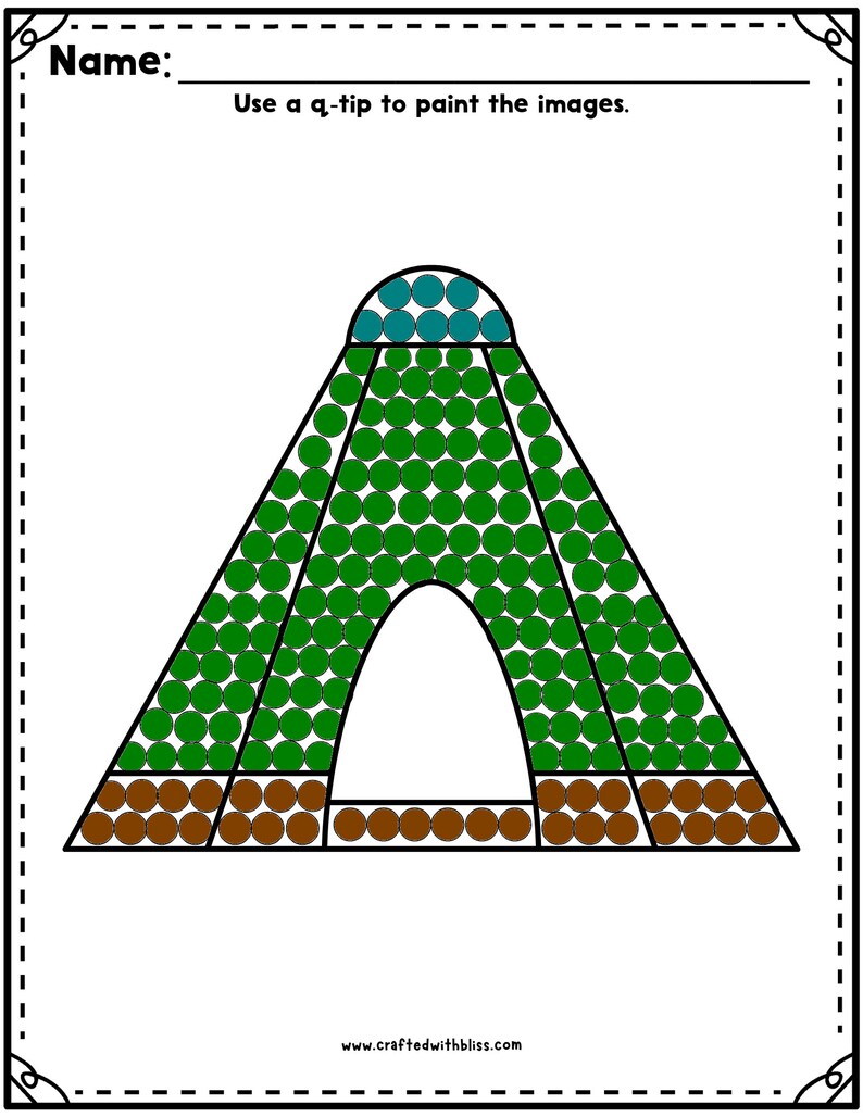 Q-tip Painting Camping Craft - Etsy