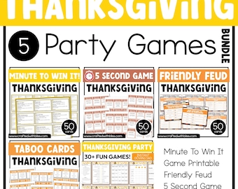 Thanksgiving Games Bundle , Thanksgiving Printable Games, Thanksgiving ...