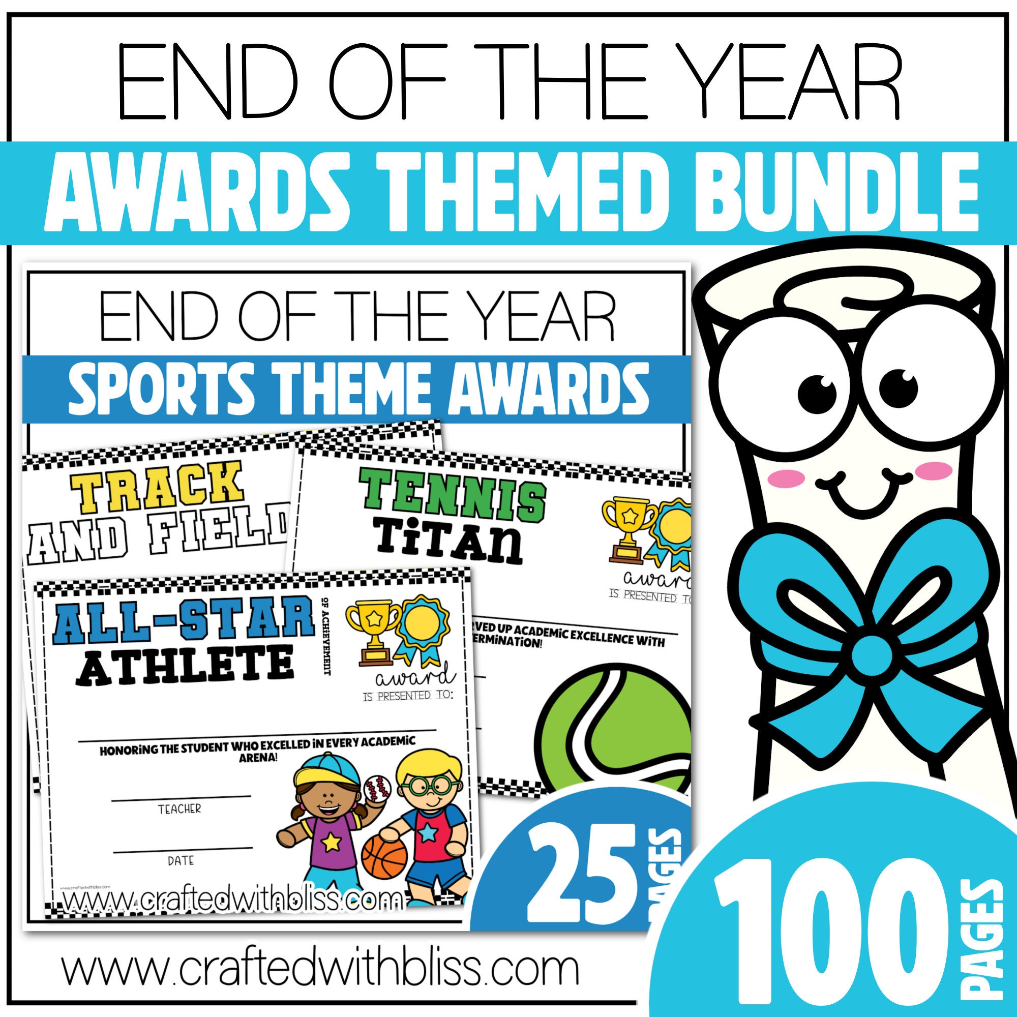 Editable End of the Year Awards Classroom Certificate Themed Bundle ...