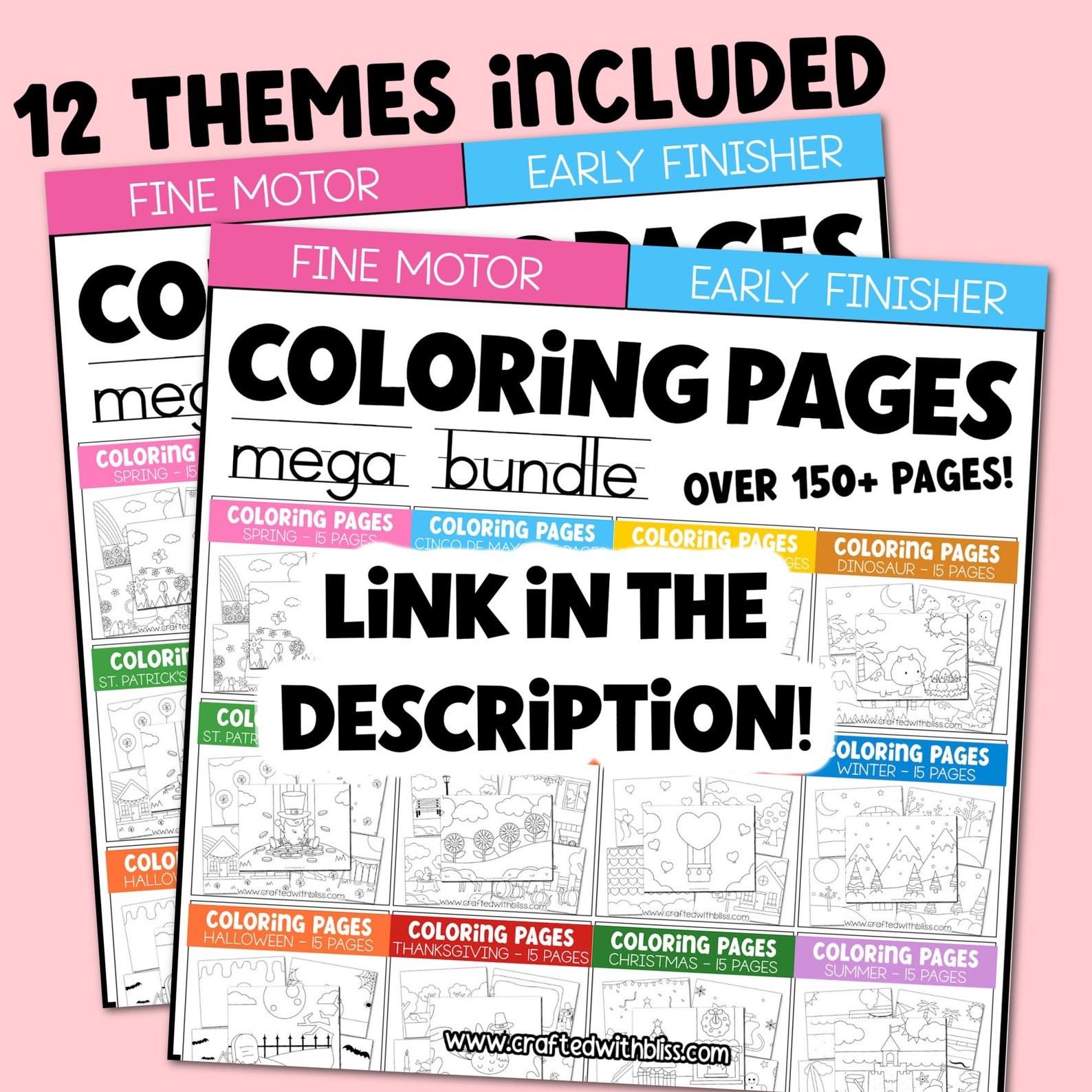 Hello Spring Coloring Pages for Kids Background Scene - Etsy