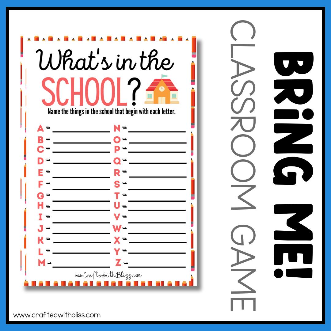 Printable Bring Me Game Scavenger Hunt, Kids Party Game Bring Me Hunt ...