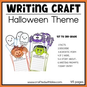 Halloween Writing Craft Bundle | 1st-3rd Grade - Etsy