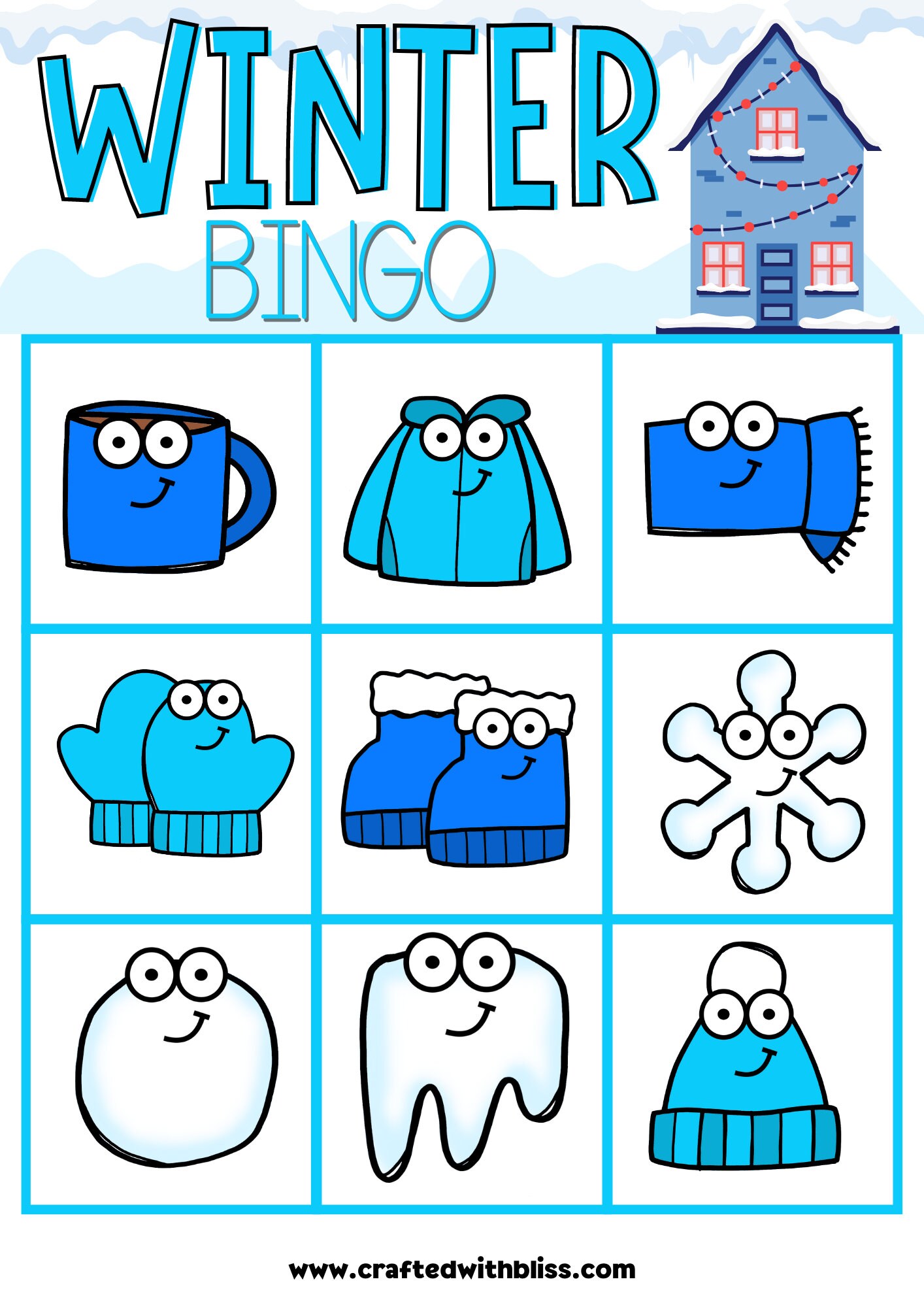 Winter Bingo for Classroom Game Preschool Kindergarten (10 Cards) - Etsy