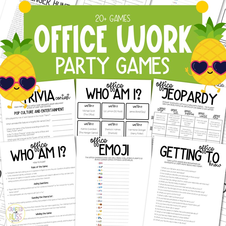 Team Building Games for Work Office Games Activities Bundle - Etsy