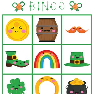 St. Patrick's Day Bingo for Classroom Game Preschool Kindergarten (10 ...