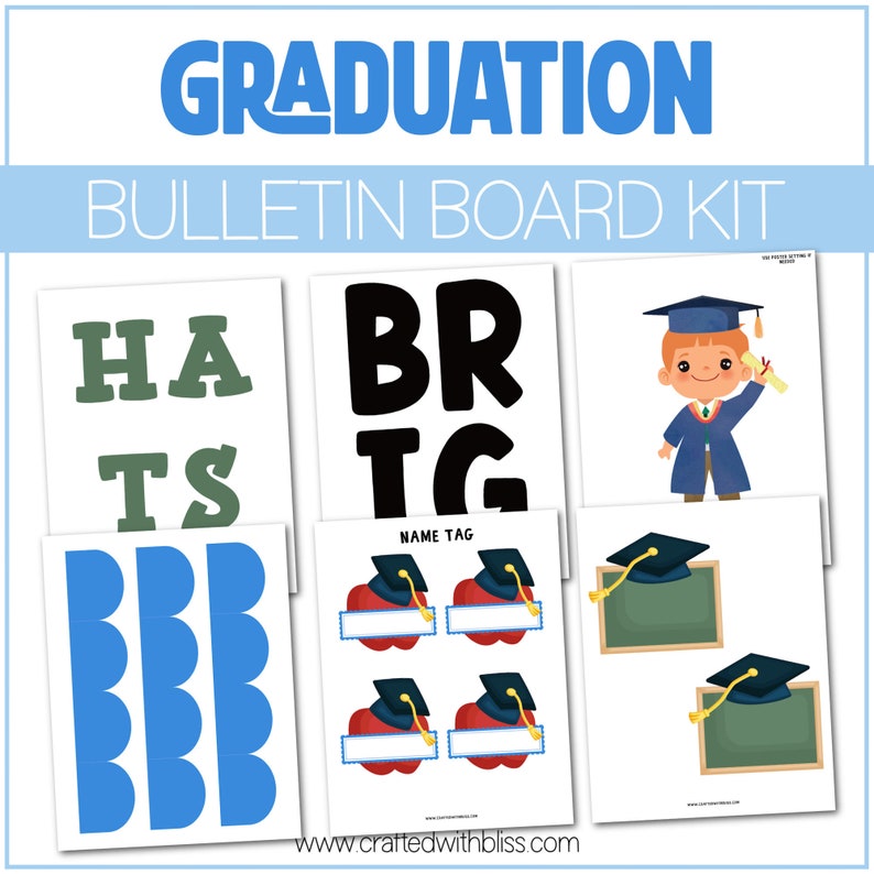End of the Year Bulletin Board Kit Door Classroom Decor Graduation ...