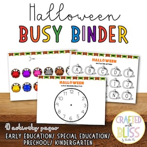 Holidays Busy Book Binder Quiet Adapted Book Learning Folder Center ...