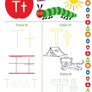 The Very Hungry Caterpillar Alphabet Review Printable,the Very Hungry ...