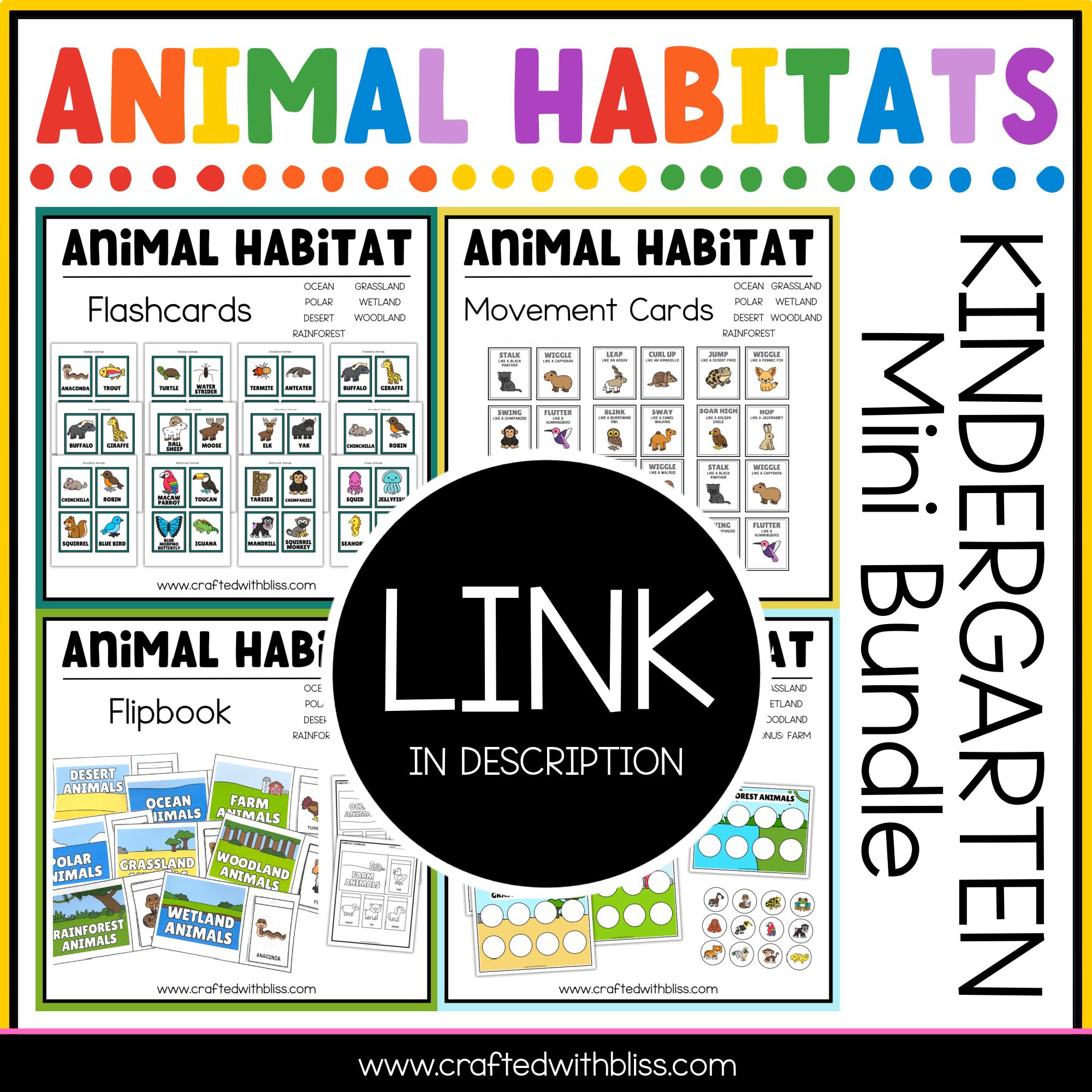 Animal Habitat Flipbook Kindergarten Printable Animal Habitats Flip ...