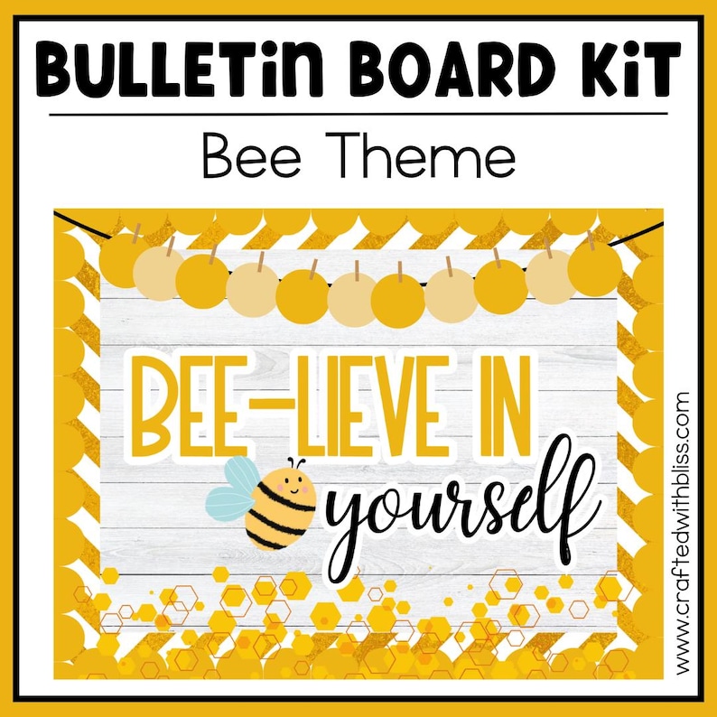 Beelieve in Yourself Bulletin Board Kit - Etsy