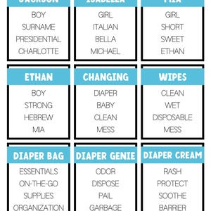 Baby Shower Taboo Party Game 150 Card Fun Friday Ice Breaker Brain ...