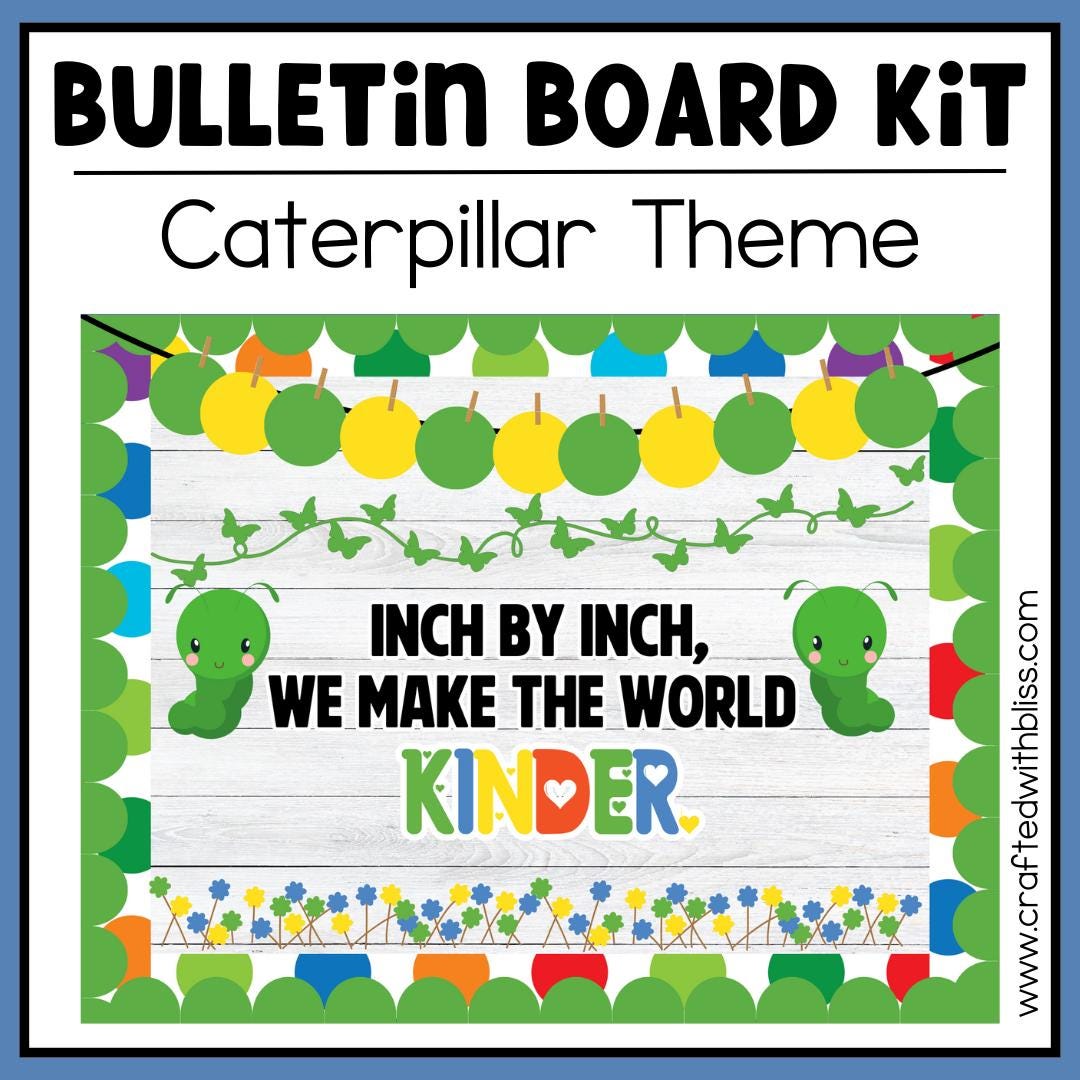 Kinder World Caterpillar Theme Bulletin Board Kit - Etsy