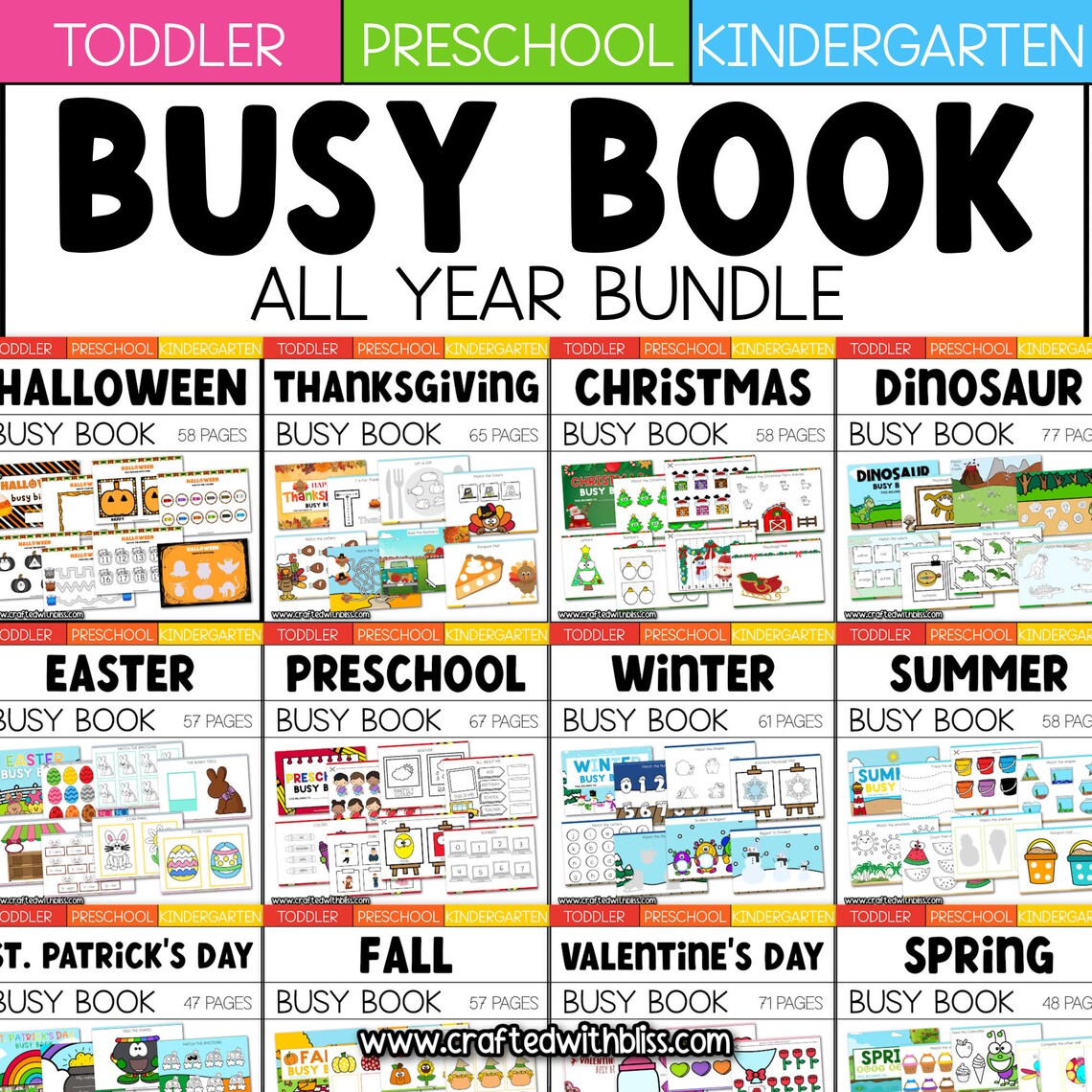 Busy Book Mega Bundle Preschool Kindergarten Toddler - Etsy