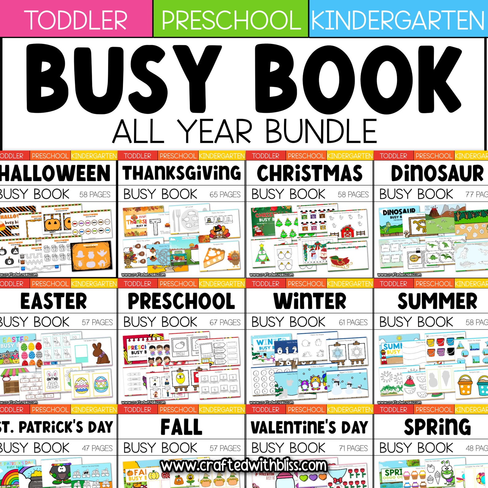 Busy Book Mega Bundle Preschool Kindergarten Toddler - Etsy