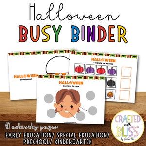 Holidays Busy Book Binder Quiet Adapted Book Learning Folder Center ...