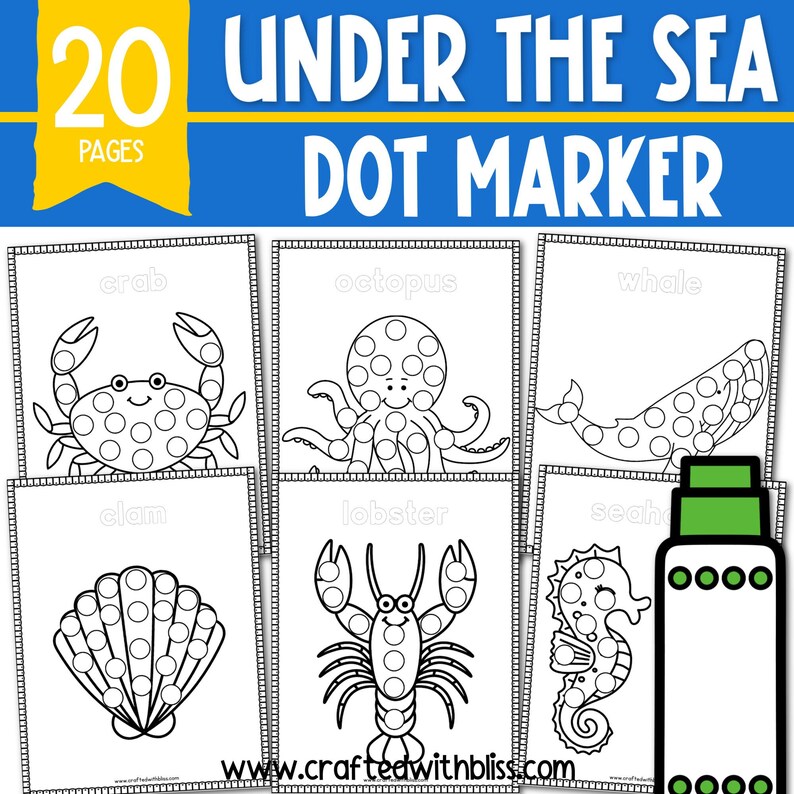 Under the Sea Dot Marker Printable - Etsy