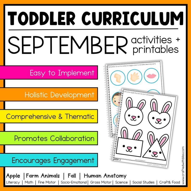 September Toddler Curriculum Activities and Printable 2-3 Yo Homeschool ...