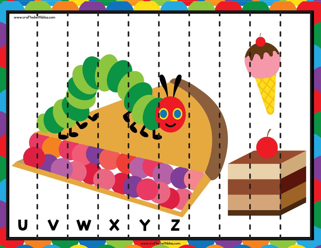 Hungry Caterpillar Alphabet and Number Order Puzzle math and Literacy ...