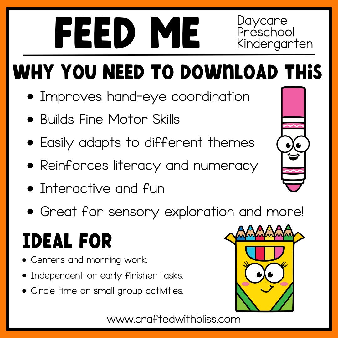 Feed the Bear Camping Theme Feed Me Literacy Center Math Center Camping ...