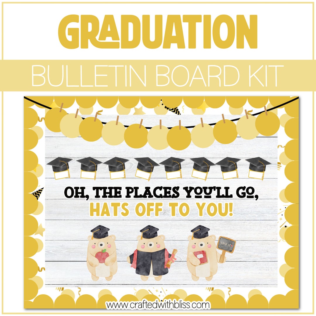 Graduation Bulletin Board Kit Door Classroom Decor End of the Year ...