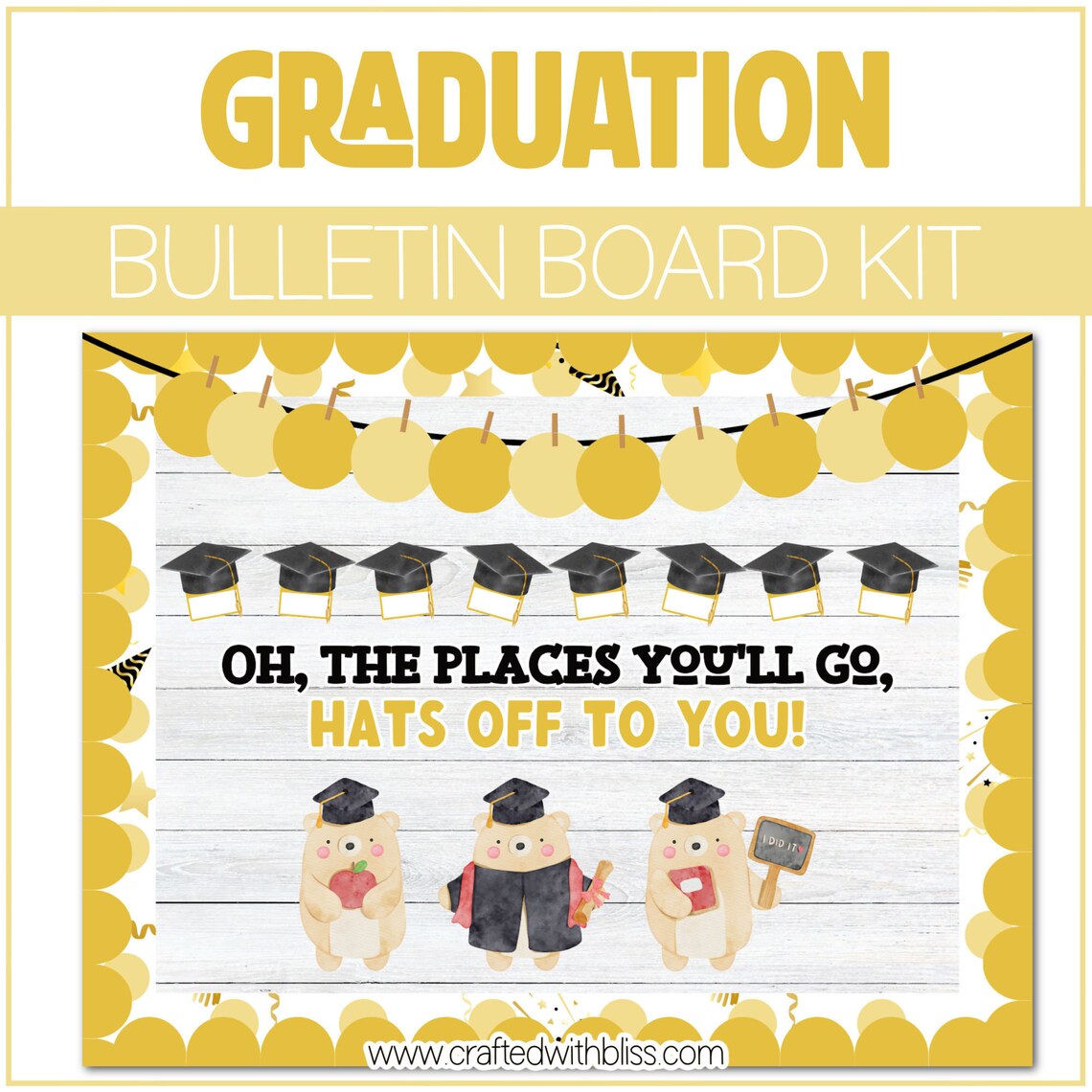 Graduation Bulletin Board Kit Door Classroom Decor End of the Year ...