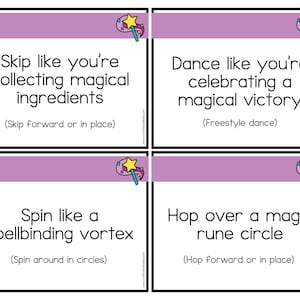 Wizard Says | Fun Magical Movement Cards Ice Breaker Gross Motor Game ...