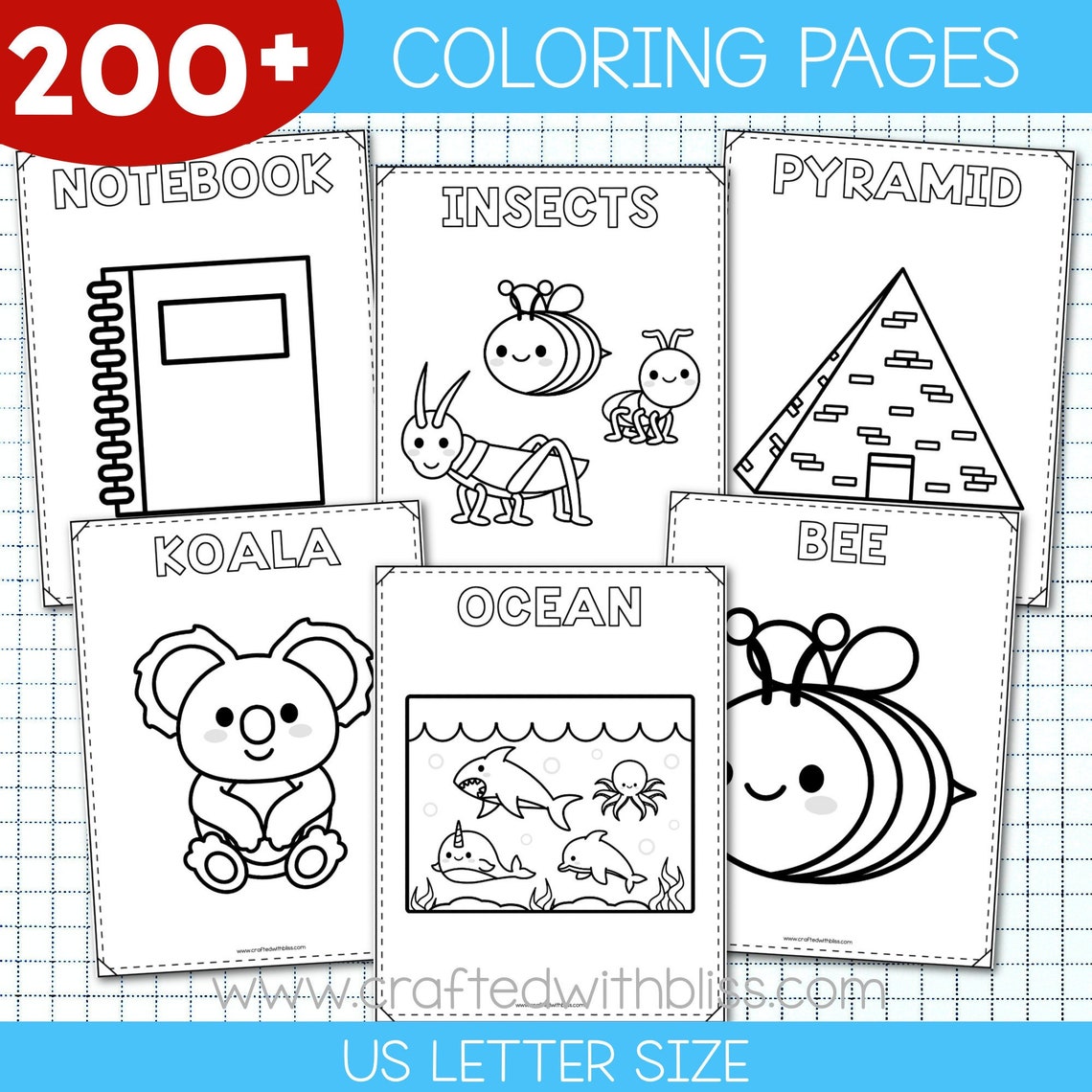 200 Coloring Pages for Kids MEGA BUNDLE Coloring Book - Etsy
