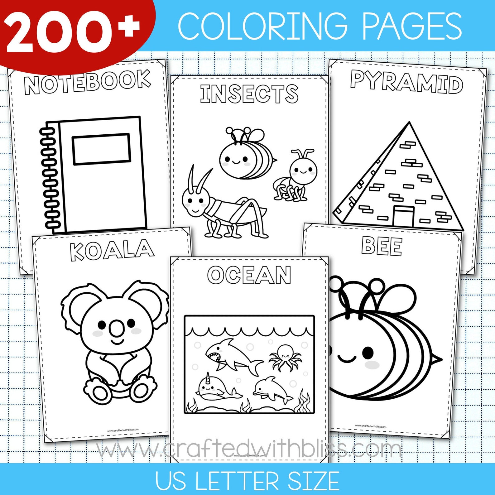 200+ Coloring Pages for Kids MEGA BUNDLE | Coloring Book | Coloring ...