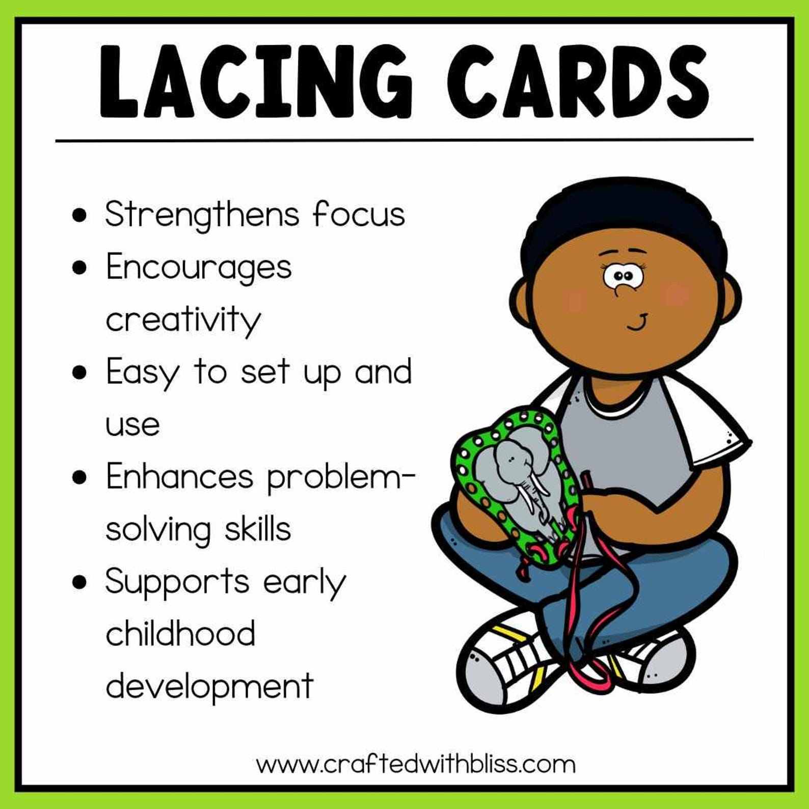 Lacing Cards Mega Bundle Fine Motor Skills Hole Punch Homeschool ...